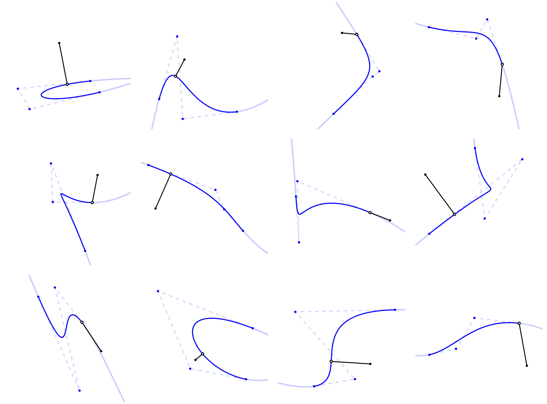 Implement geometric queries for Bézier curves · Issue #1431 · penrose/penrose · GitHub