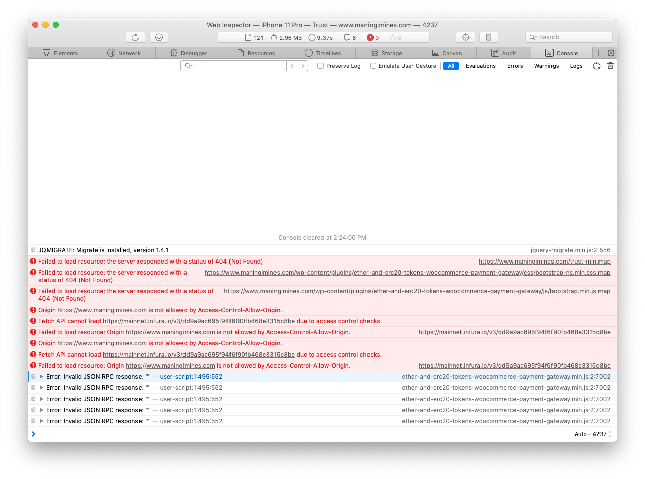 invalid json rpc response: "" · Issue #76 · trustwallet/trust-web3-provider · GitHub