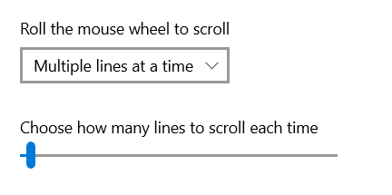 Mouse wheel scrolling values are not normalized, and vary largely depending on `MouseScrollUnit ...