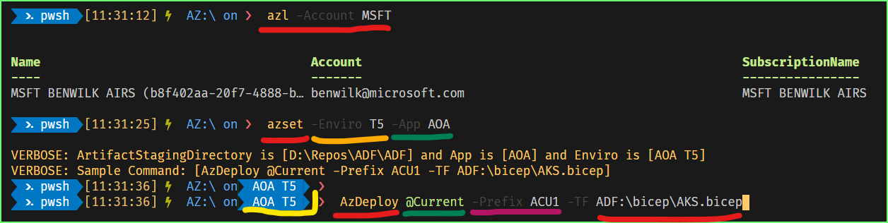 Bicep configuration options (parameters, configuration sets, etc ...