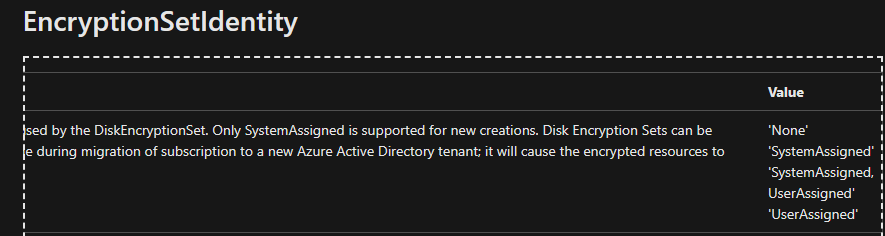 Disk Encryption Set with CMK fails with newer API versions · Issue #11044 · Azure/bicep · GitHub