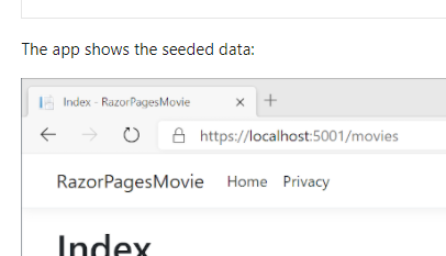 URL typo on the "Part 2, add a model to a Razor Pages app in ASP.NET Core" page · Issue #23036 ...