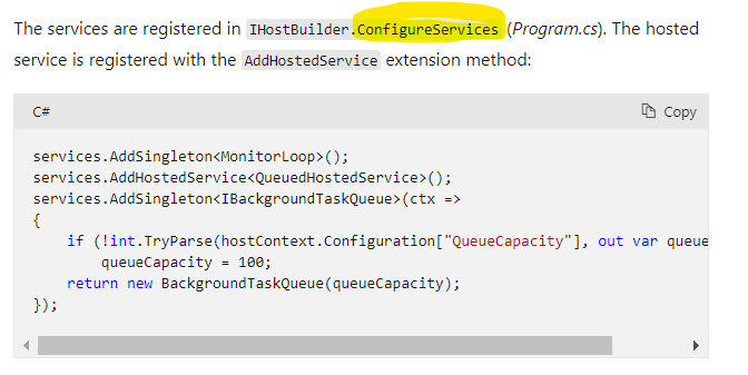 6 Background Tasks With Hosted Services · Issue 24024 · Dotnet Aspnetcore Docs · Github