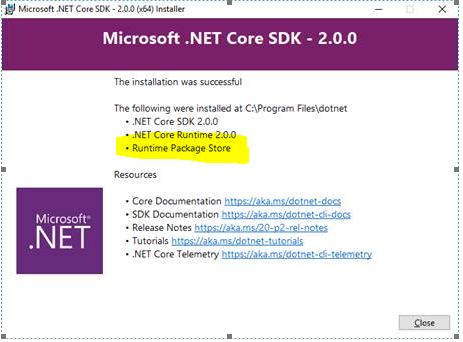 .Net Core SDK 2.0 installer - fix name of Runtime Package Store · Issue #8547 · dotnet/sdk · GitHub