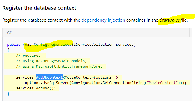 DI Injection code in Startup.cs · Issue #6472 · dotnet/AspNetCore.Docs ...