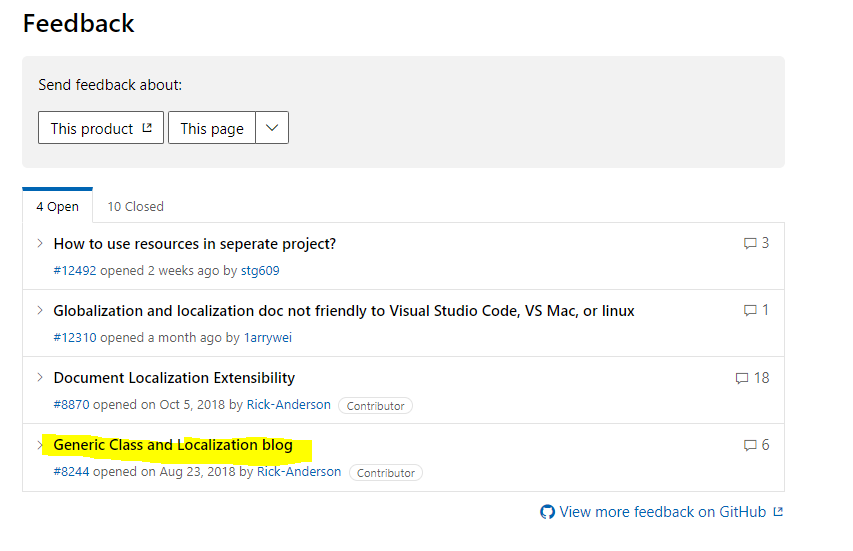 Generic Class And Localization Blog · Issue 8244 · Dotnetaspnetcoredocs · Github