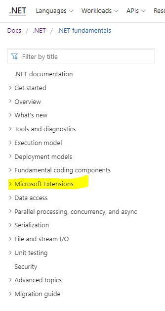 Microsoft Extensions Hides Content · Issue 21023 · Dotnetdocs · Github 