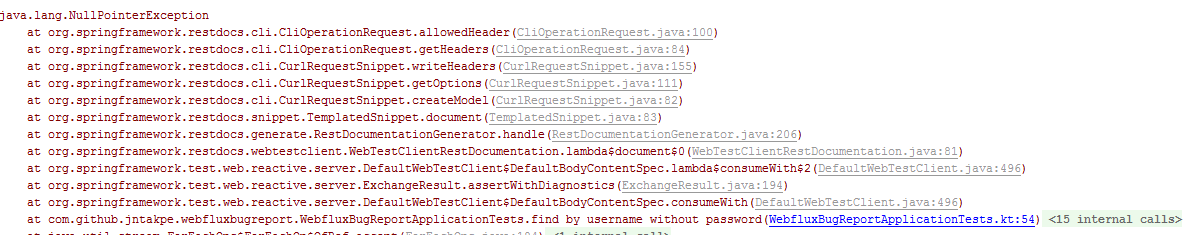 Nullpointerexception With Webtestclient When Base Url Has Not Been