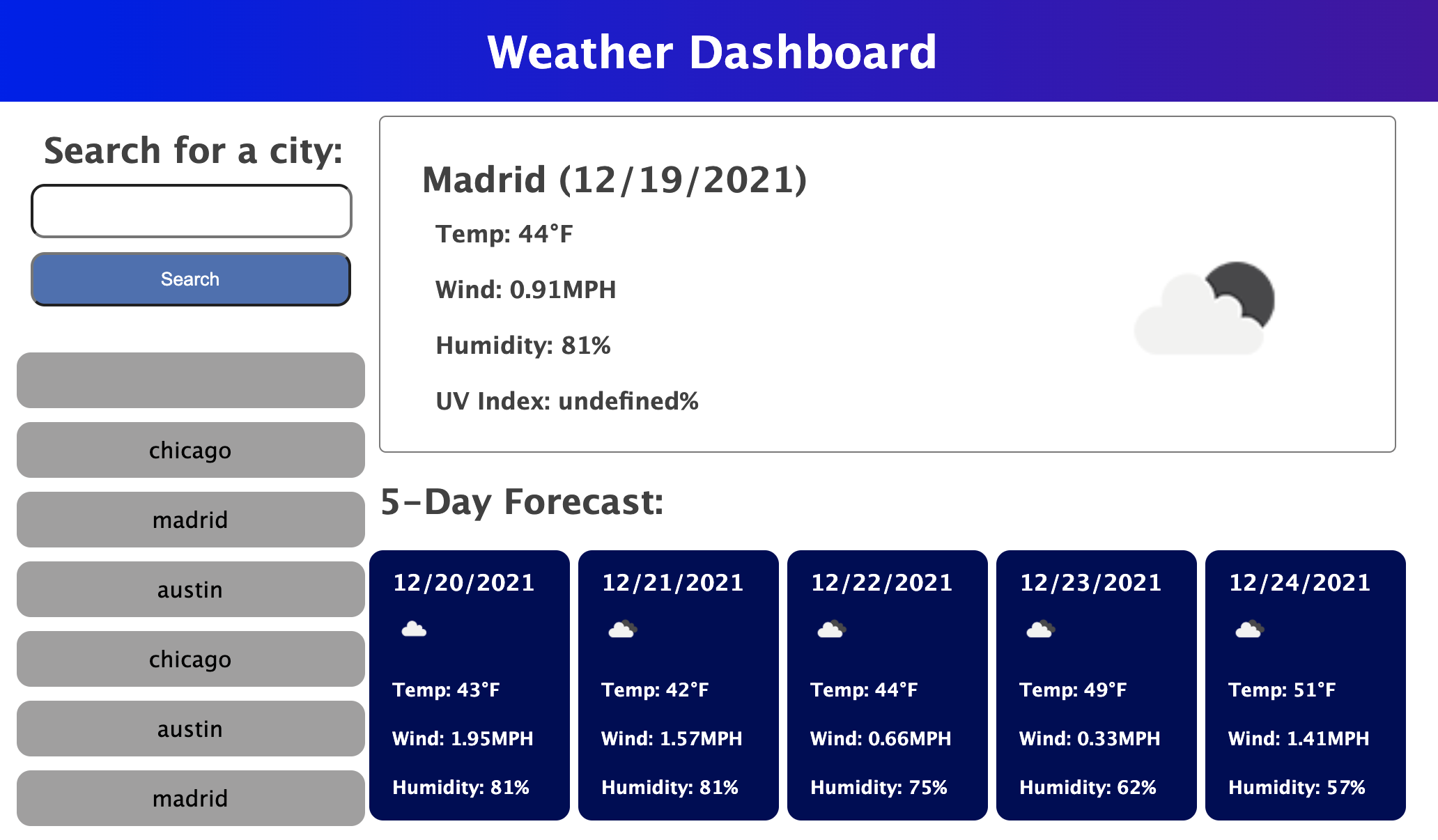 GitHub - Alfrugo/Weather-Dashboard: Server API assignment
