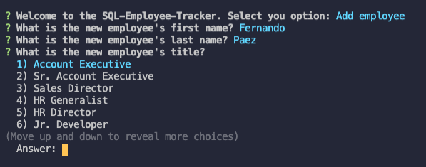 GitHub - Alfrugo/SQL-Employee-Tracker: An SQL/Node JS application that allows user to view and ...