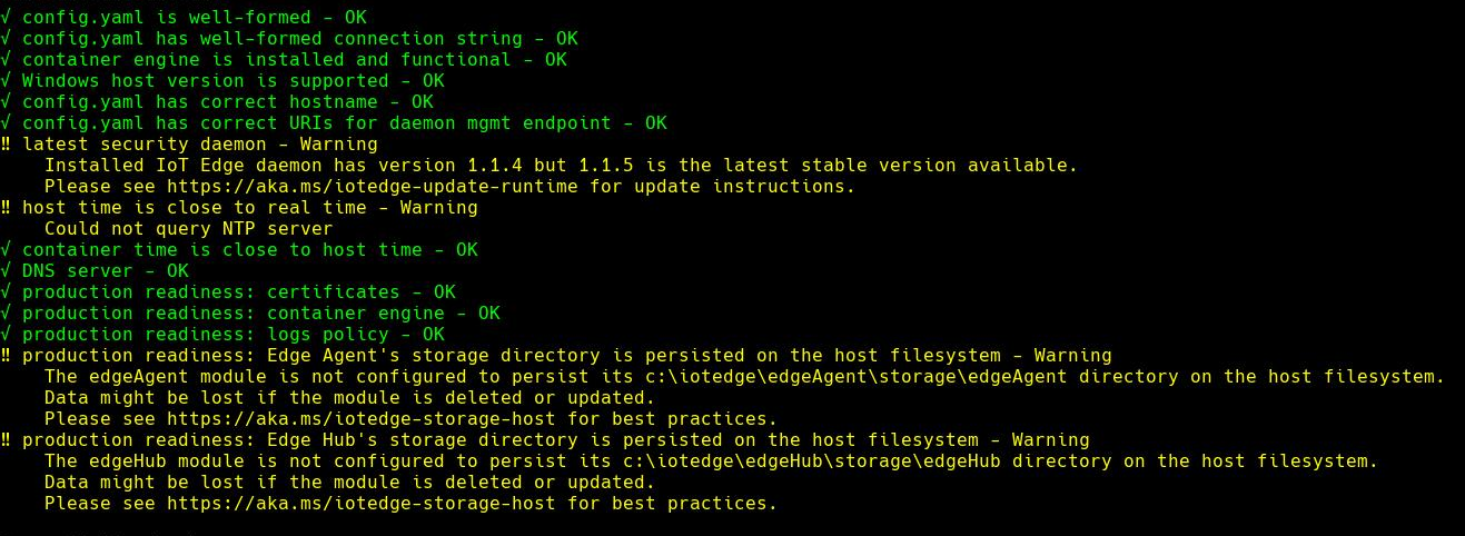 edgeAgent/edgeHub storage directory is persisted on the host warning but files are persisted on ...