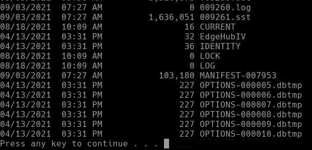 edgeAgent/edgeHub storage directory is persisted on the host warning but files are persisted on ...