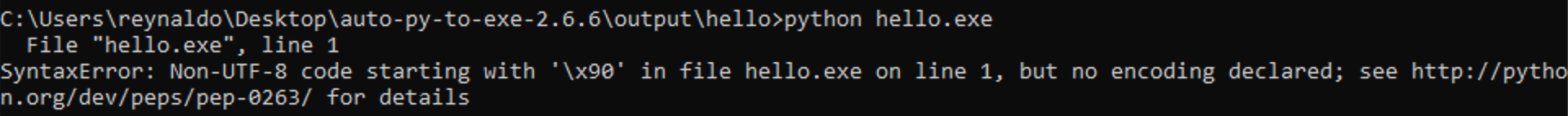 SyntaxError: Non-UTF-8 code starting with '\x90' · Issue #93 · brentvollebregt/auto-py-to-exe ...