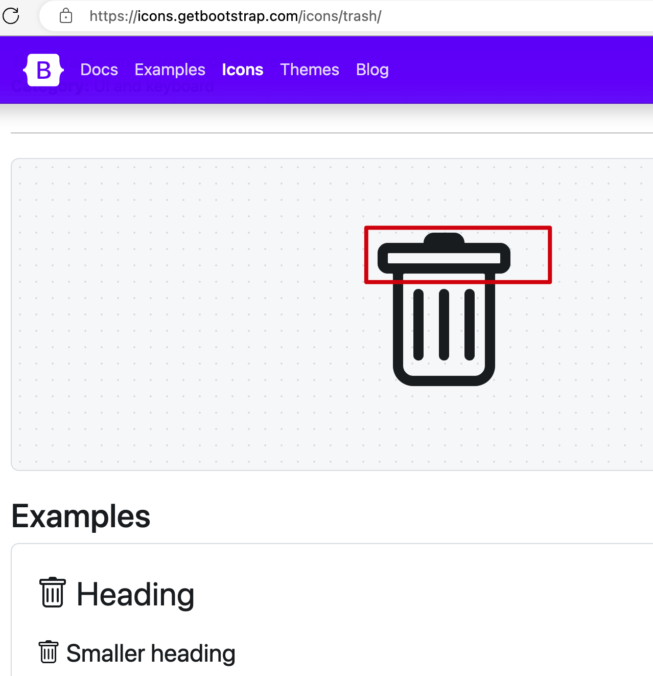 "trash" icon in svg and web font do not show the same results · Issue #1500 · twbs/icons · GitHub