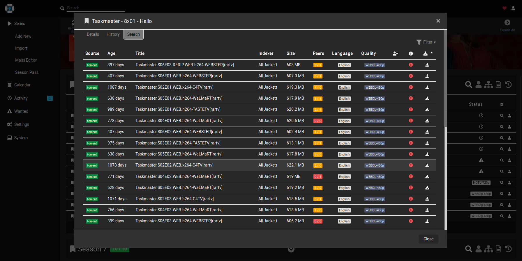 Episode search searching for all episodes not the specific episode ...