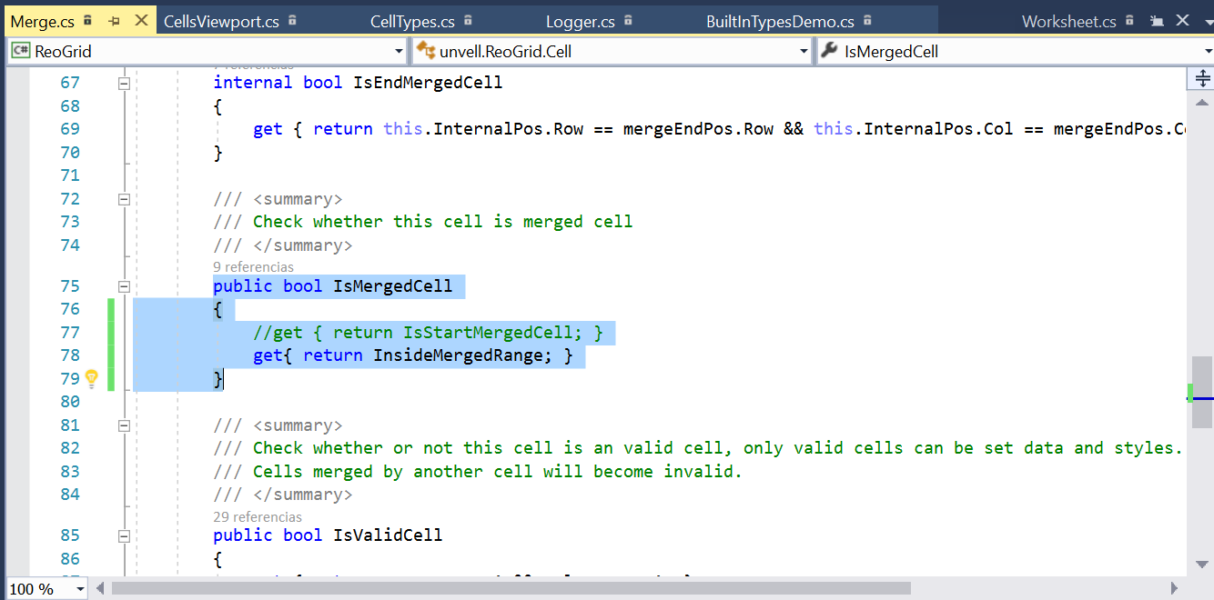 DropDown control does not work correctly in merged cells, the button event is not correctly ...
