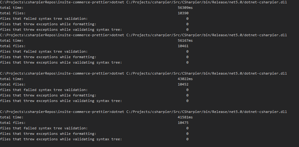 Total Files count varies · Issue #27 · belav/csharpier · GitHub