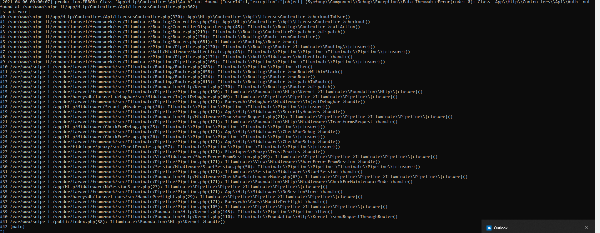 Cannot create events from API Rest · Issue #9400 · snipe/snipe-it · GitHub