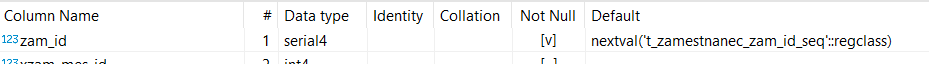 DDL not include default value type sequence: nextval ('sequence_name':regclass) OR DBeaver bad ...
