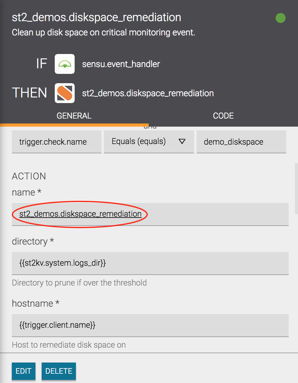 st2web 2.7.1: Link to action from Rules tab gives 404 · Issue #523 · StackStorm/st2web · GitHub