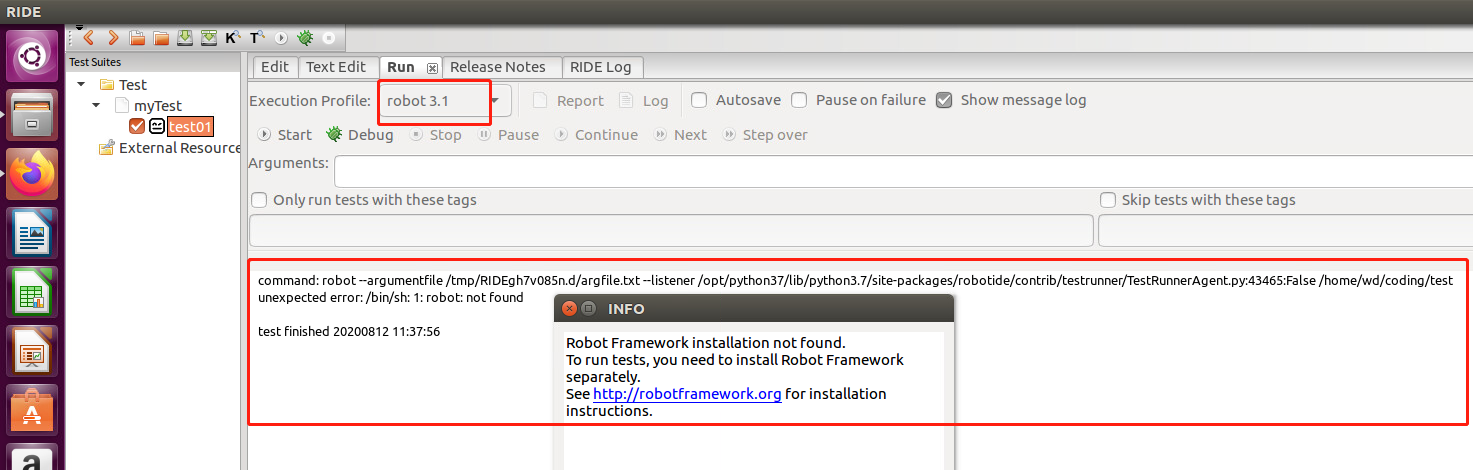 I have successfully installed RF, but it prompts that RF is not ...