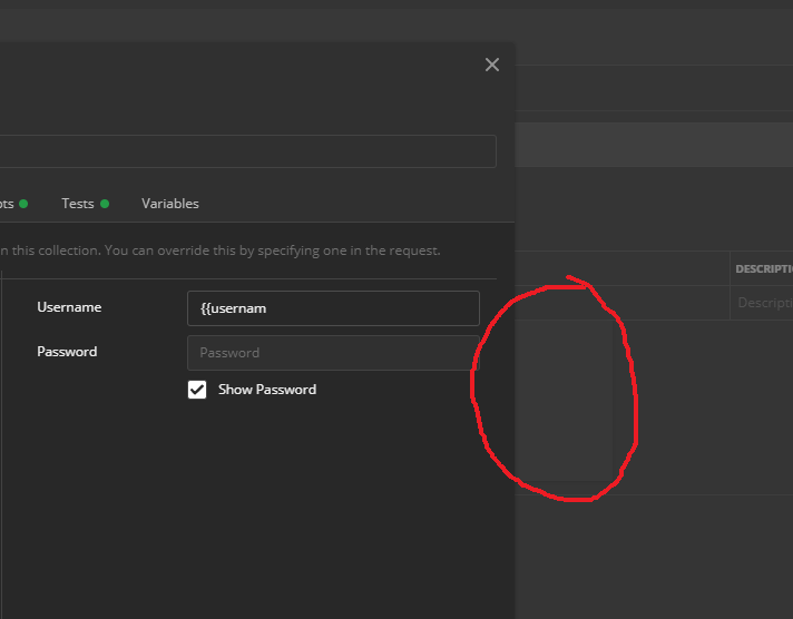 Variable Dropdown In Edit Collection Screen Showing Behid The Screen · Issue 9410 · Postmanlabs 