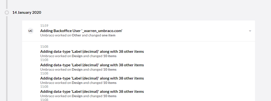 Environment history overview usability improvement · Issue #95 · umbraco/Umbraco.Cloud.Issues ...