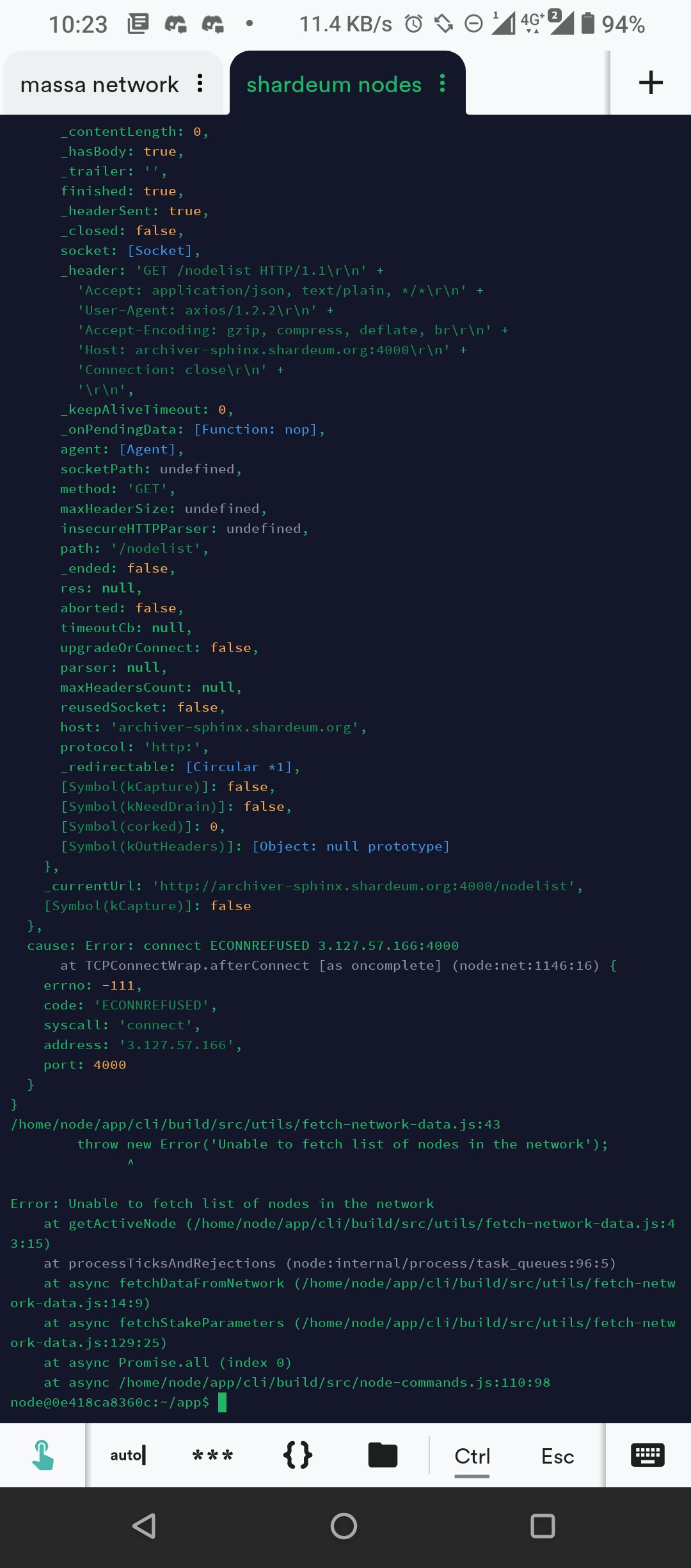 Validator Error ```Problem with node operation, dashboard``` · Issue ...