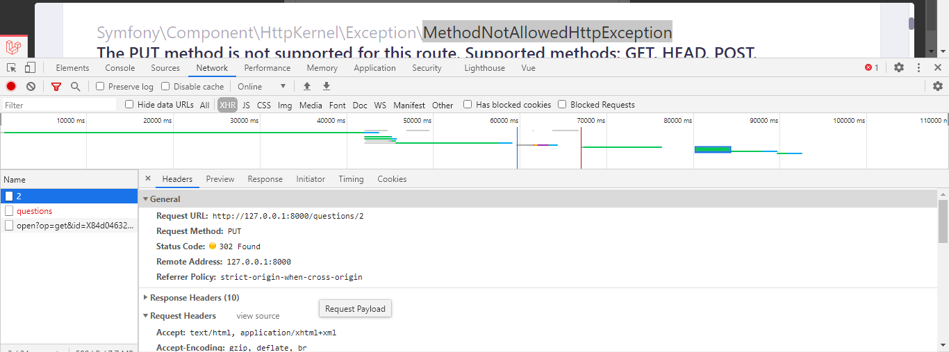 The PUT method is not supported for this route. Supported methods: GET, HEAD · Issue #180 ...