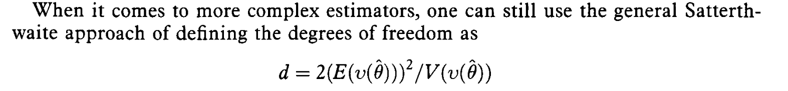 Satterthwaite degree of freedom for Sandwich Estimator · Issue #230 ...