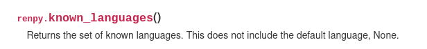 renpy.known_languages() has a bug? · Issue #3454 · renpy/renpy · GitHub