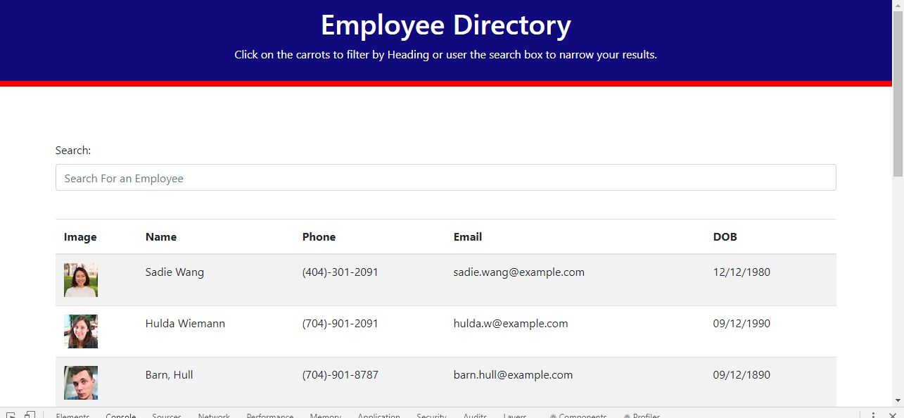 GitHub - Sile-Kiman/Employee-Directory