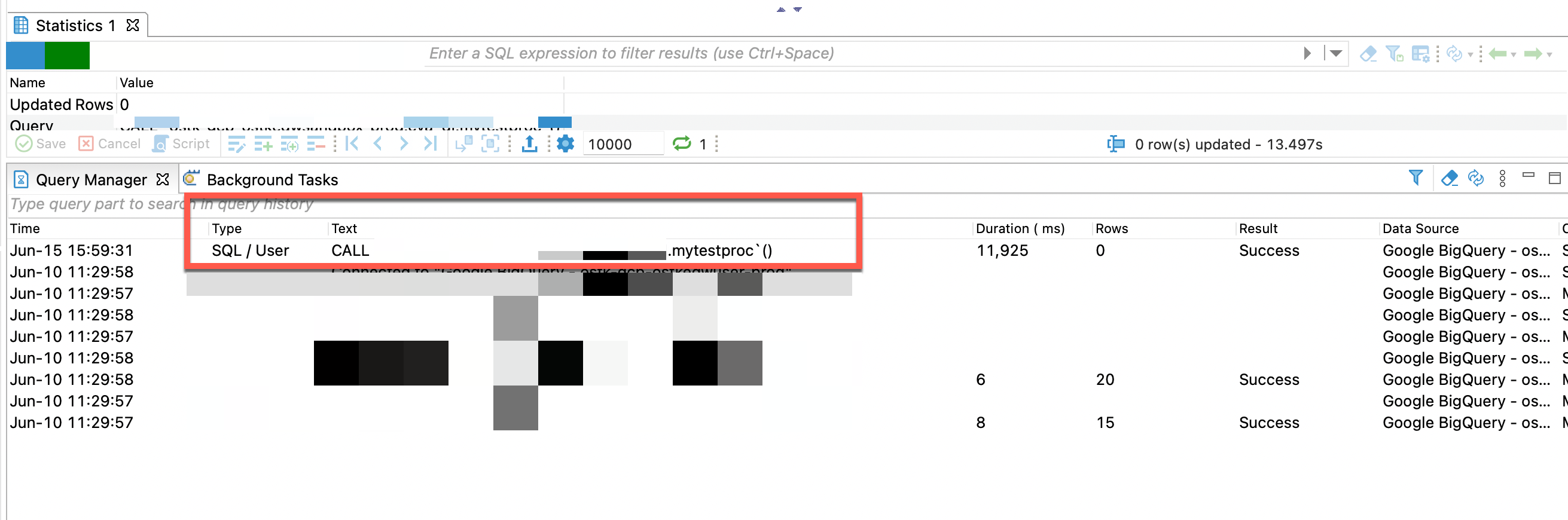 Calling Bigquery Stored Procedures From Dbeaver · Issue 14944 · Dbeaverdbeaver · Github 