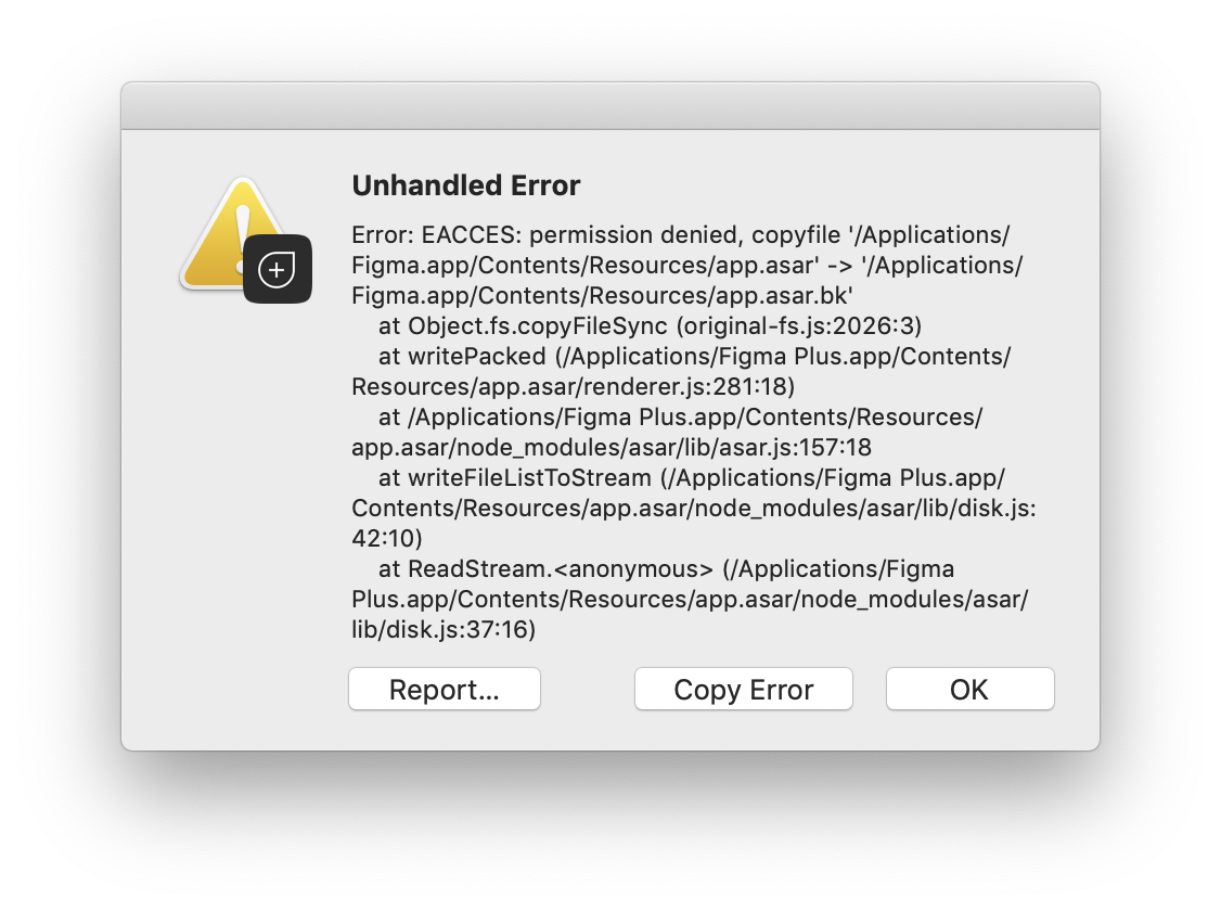 On first time use of the app, I get an error and Figma Plus fails to ...