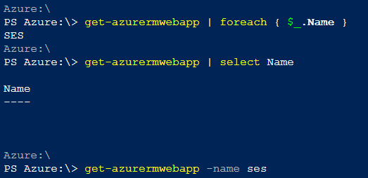 Get Azurermwebapp Unable To Pipe Into Select Object · Issue 1544 · Azure Azure Powershell