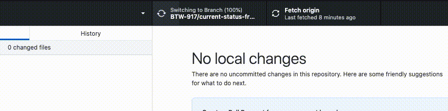 Flickering branch selector blocks branch switching until repo is removed · Issue #10733 ...