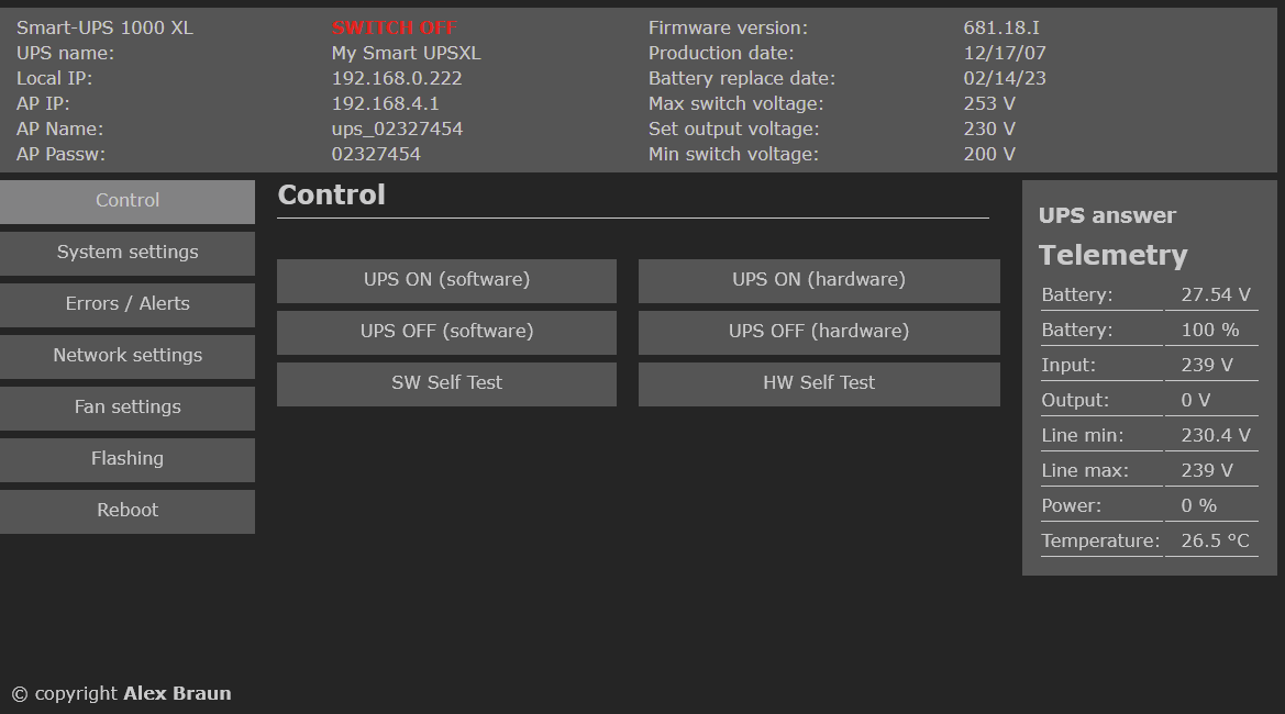 GitHub - AleksandrBraun/Smart-UPS-SNMP-Card: WiFi network card support ...