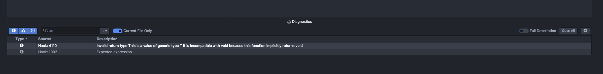 New diagnostics view doesn't show line number when in 'current file only' mode · Issue #1361 ...