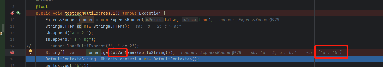 获取外部参数，这个表达式应该只有一个外部参数，另外一个是内部变量 · Issue #249 · alibaba/QLExpress · GitHub