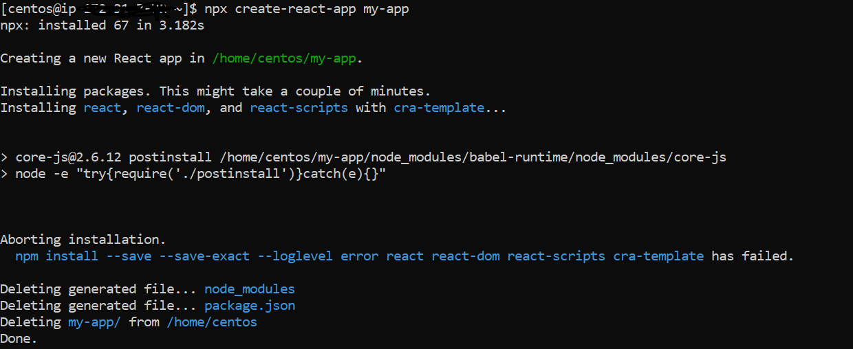 Installation Is Failing On Centos 7 · Issue 10440 · Facebookcreate React App · Github