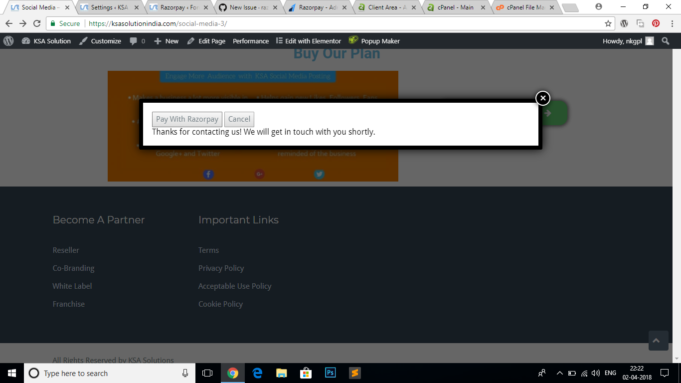 I have added this addon with gravity form but it's not working. · Issue #10 · razorpay/razorpay ...