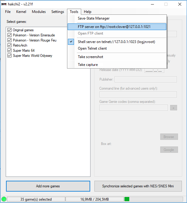 [REQUEST] Make a fonction for video capturing in hakchi2 [feature request] · Issue #1190 ...