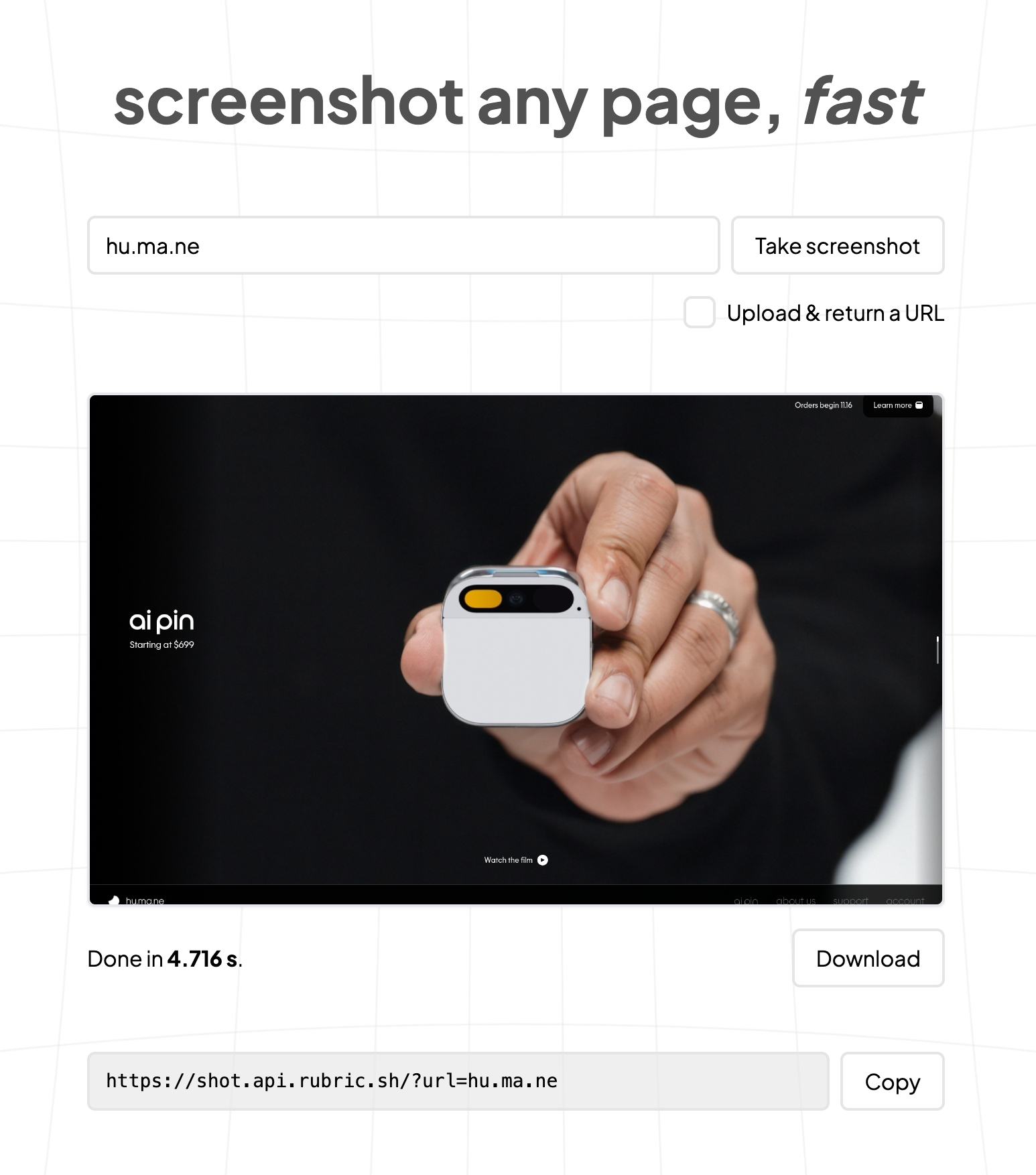 GitHub - RubricLab/shot: Grab a screenshot of any site