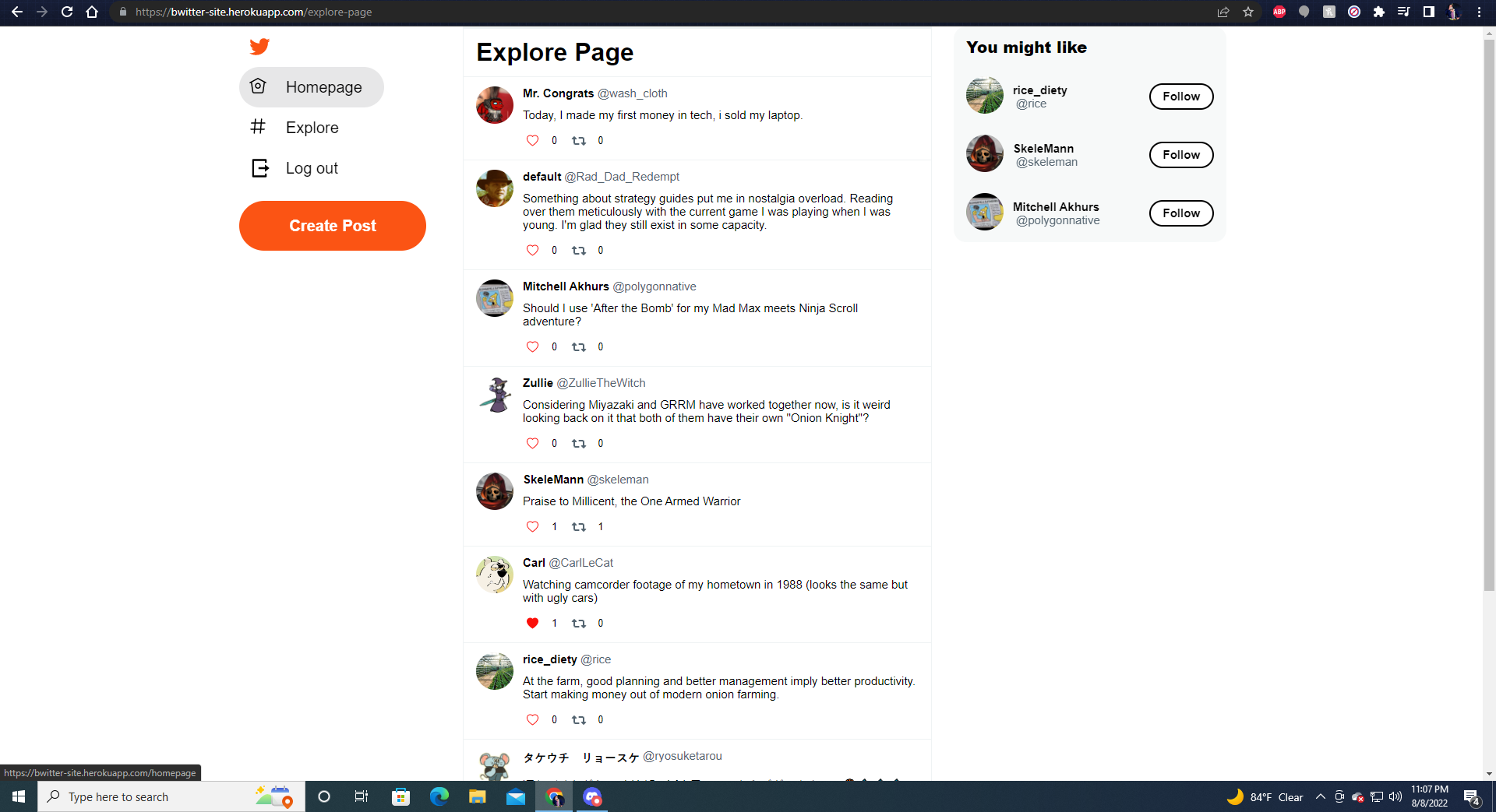 GitHub - goodpaulo/Bwitter: Twitter clone website. Users can sign up and log in, write and like ...