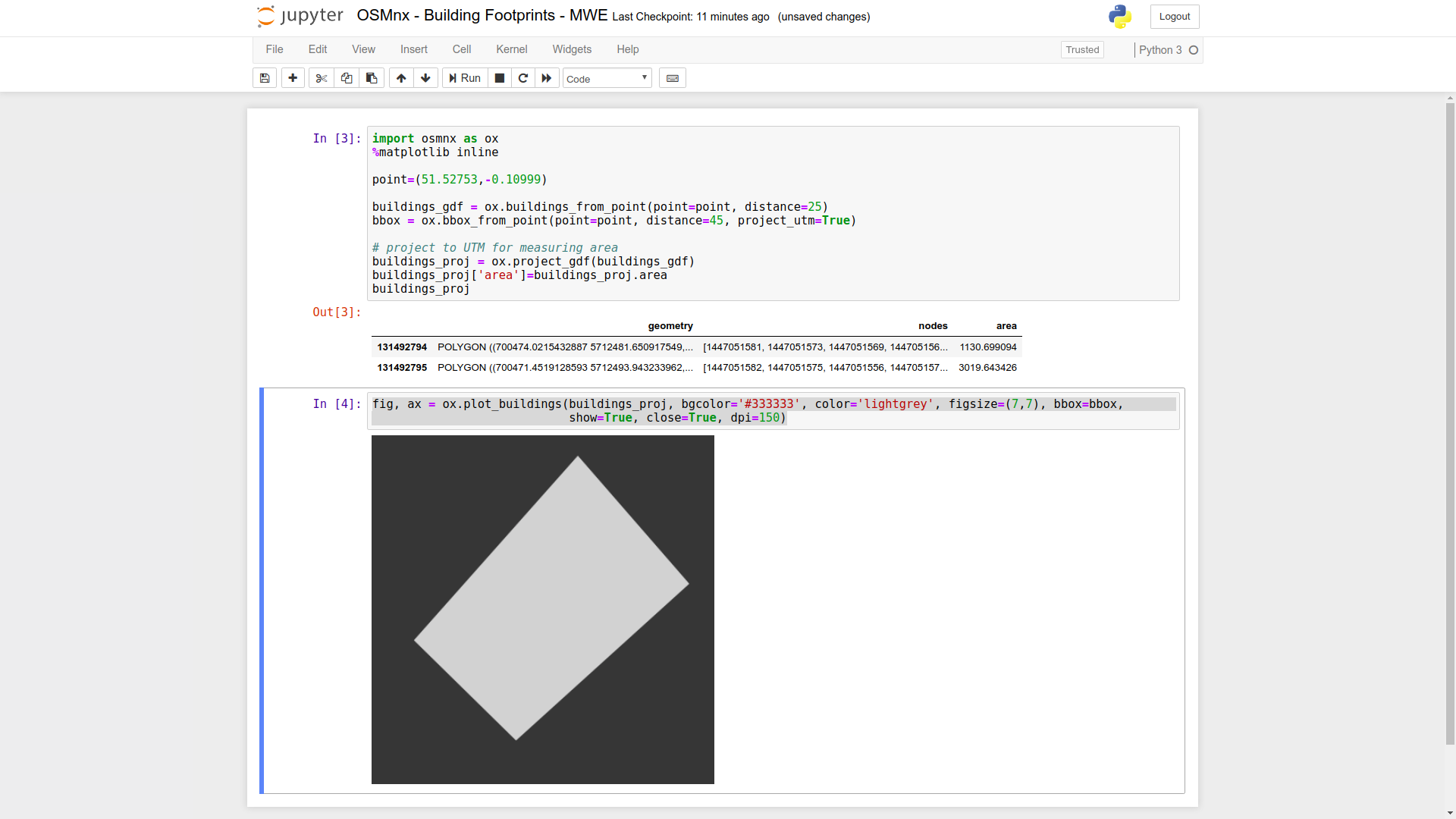 Buildings with holes & other polygon data · Issue #223 · gboeing/osmnx · GitHub