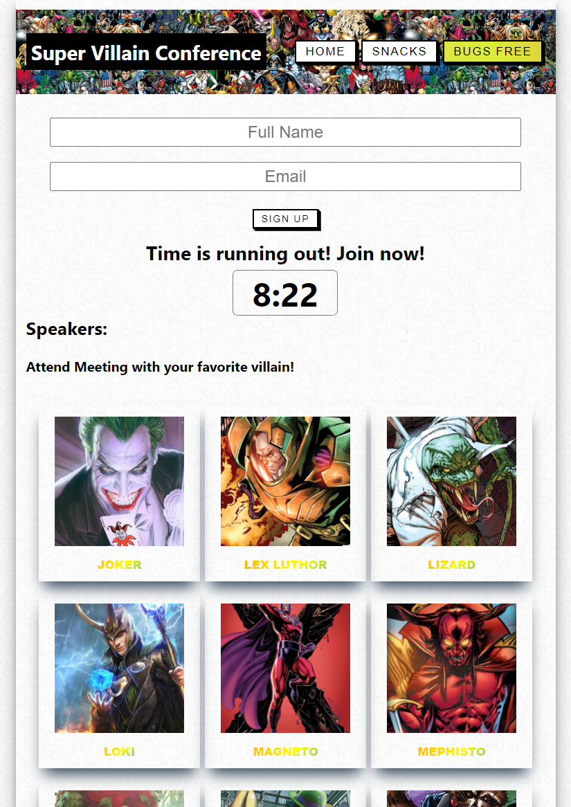 GitHub - lespuch-v/SuperVillainConference