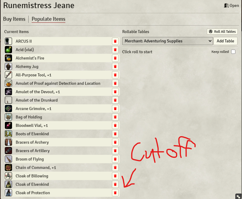 [REQUEST] - Add Delete Button to "Buy Items" and/or Add Scroll to Populate Items · Issue #329 ...