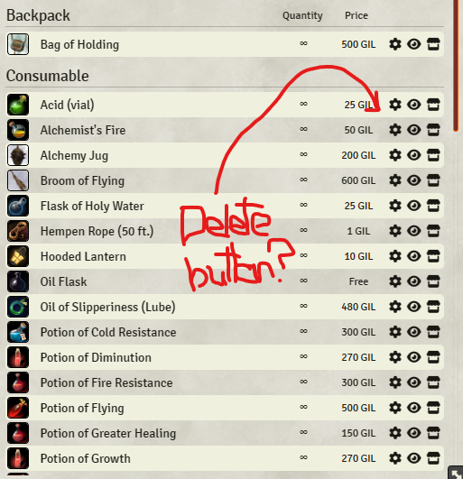 [REQUEST] - Add Delete Button to "Buy Items" and/or Add Scroll to Populate Items · Issue #329 ...