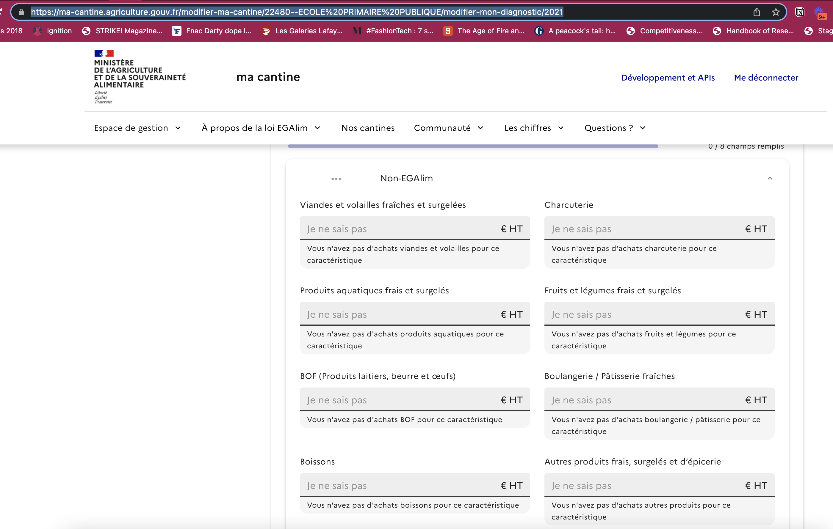 bug : dans le remplissage automatique du diag grâce au suivi "Mes ...