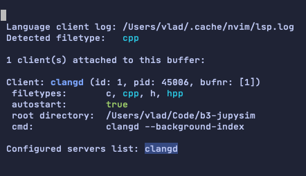 lsp.log shows error entries but almost everything seems to work (-code completion) · clangd ...